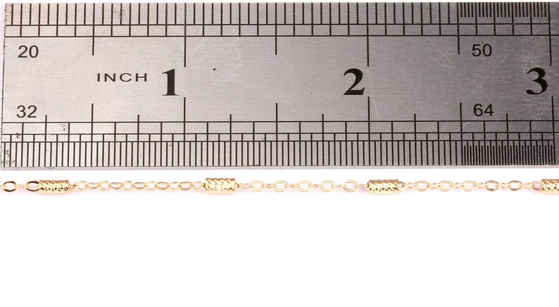 Bar Satellite Round Link Cable Chain Brass Chain Gold | Etsy