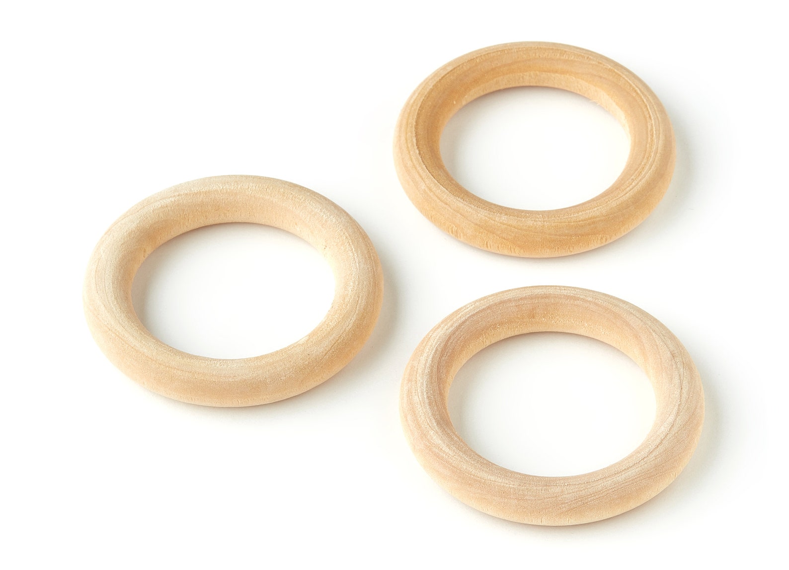 Round Unfinished Natural Wood - Ring Circle Wood Ring - Natural Wood ...