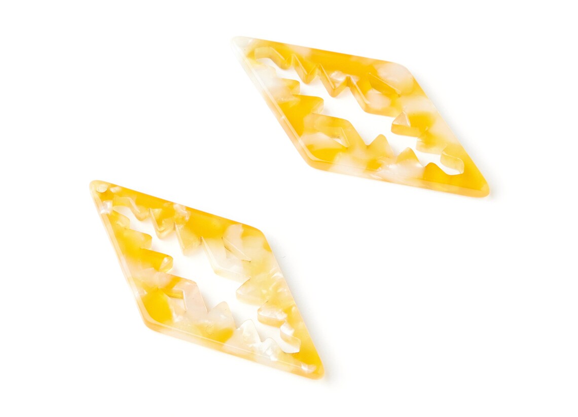 Acetate Rhombus Earring Charms - Rhombus Shaped Pendant - Earring ...