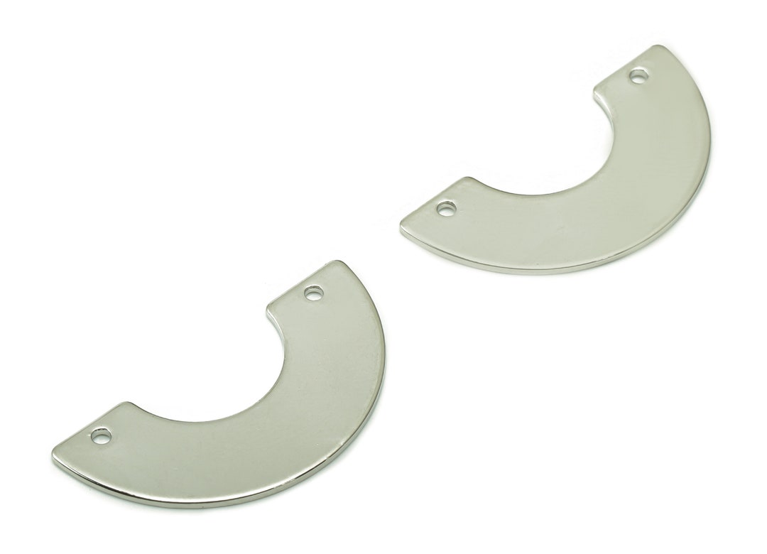 Brass U Semicircle Connector - Silver Rainbow Connector - Half Moon ...