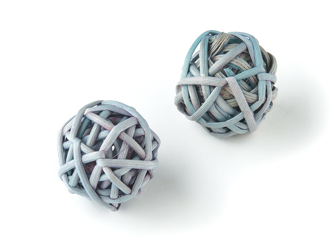 Handwoven Rattan Ball Charms - Ball Rattan Earrings and Pendant - Woven ...