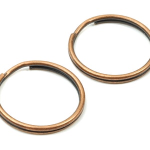 Antique Copper Metal Key Rings - Split Rings - Circle Key Rings ...