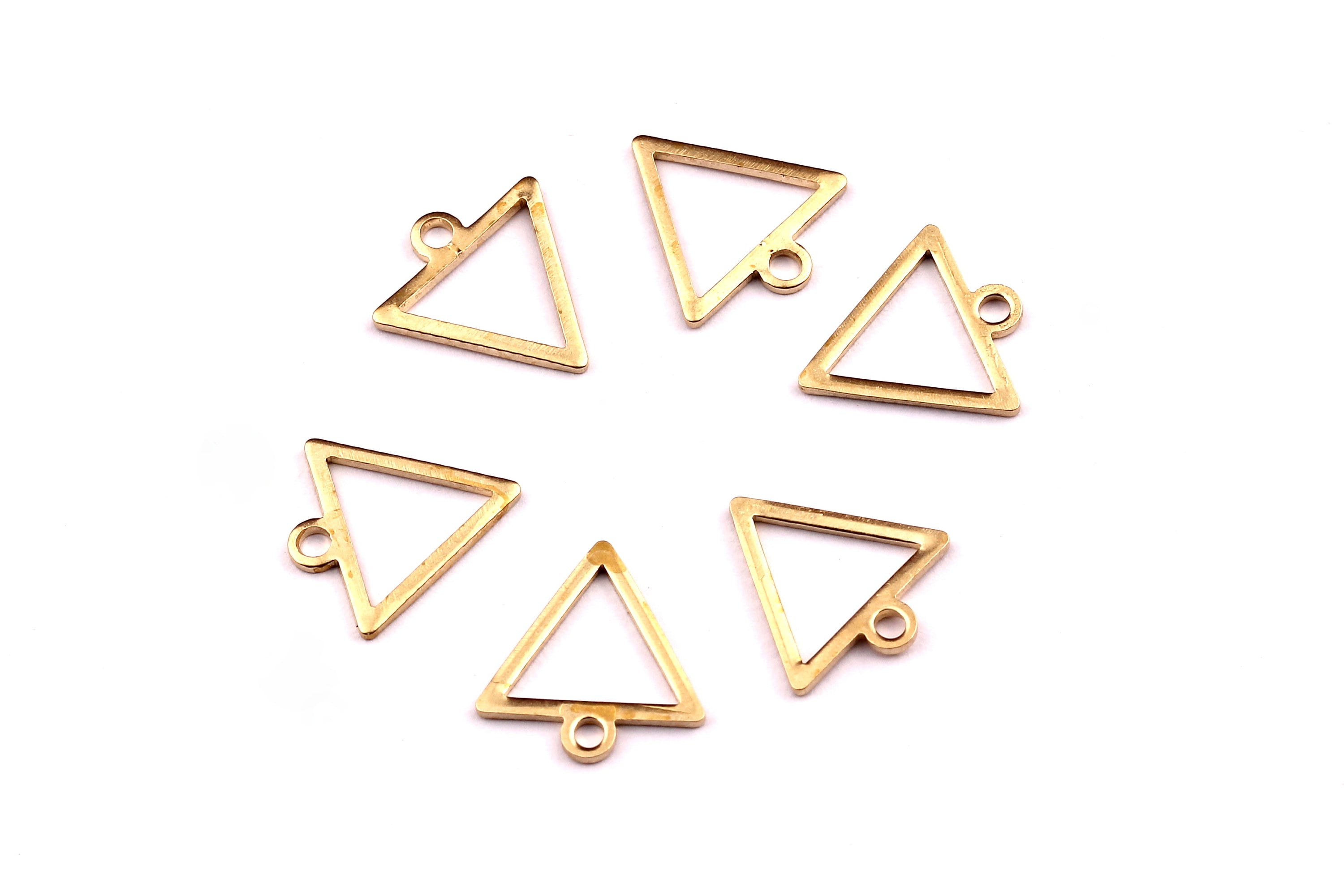 Brass Triangle Shaped Brass Triangle Connector Brass - Etsy