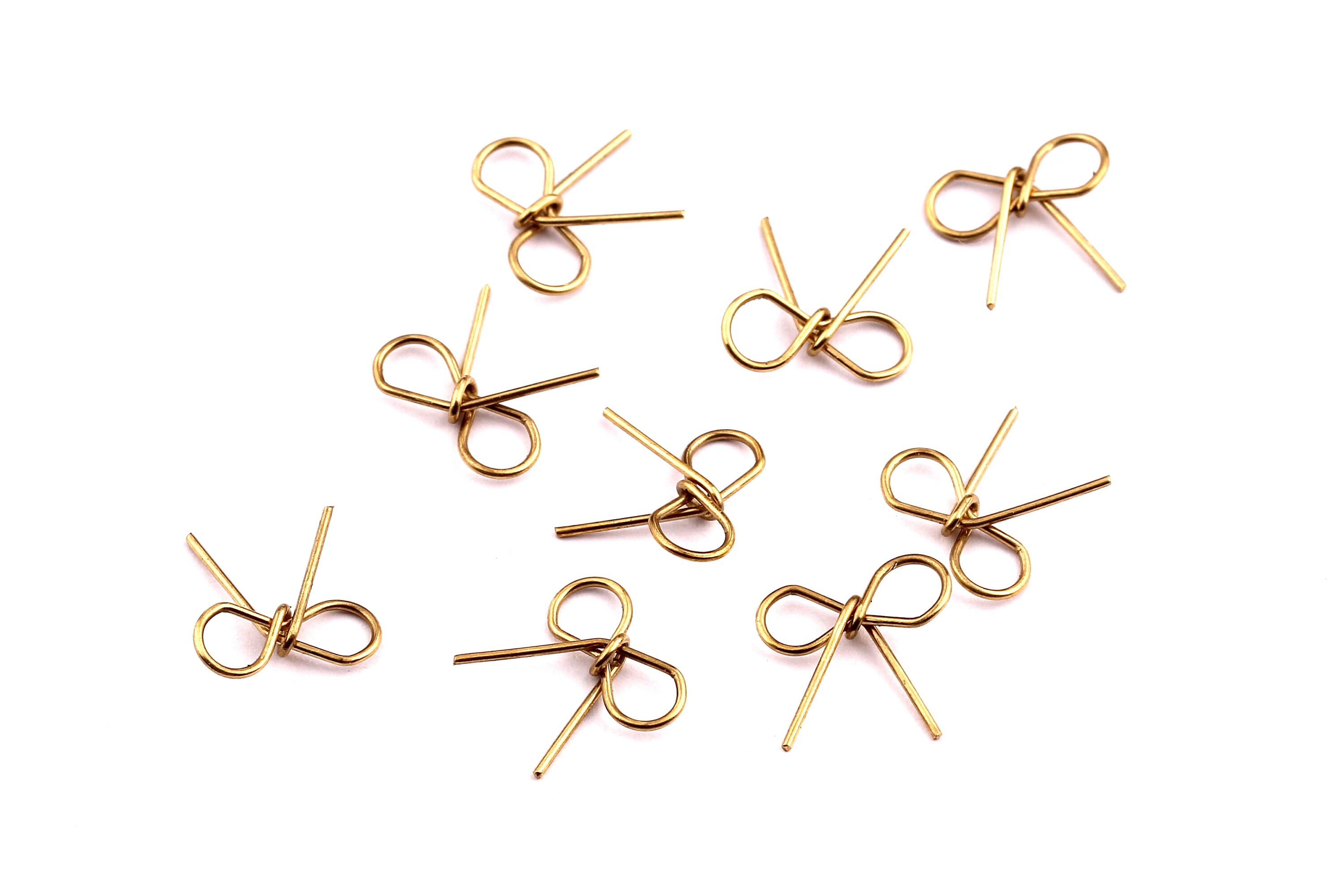 Raw Brass Wire Connector - Knot Shaped Brass Connector - Jewelry ...