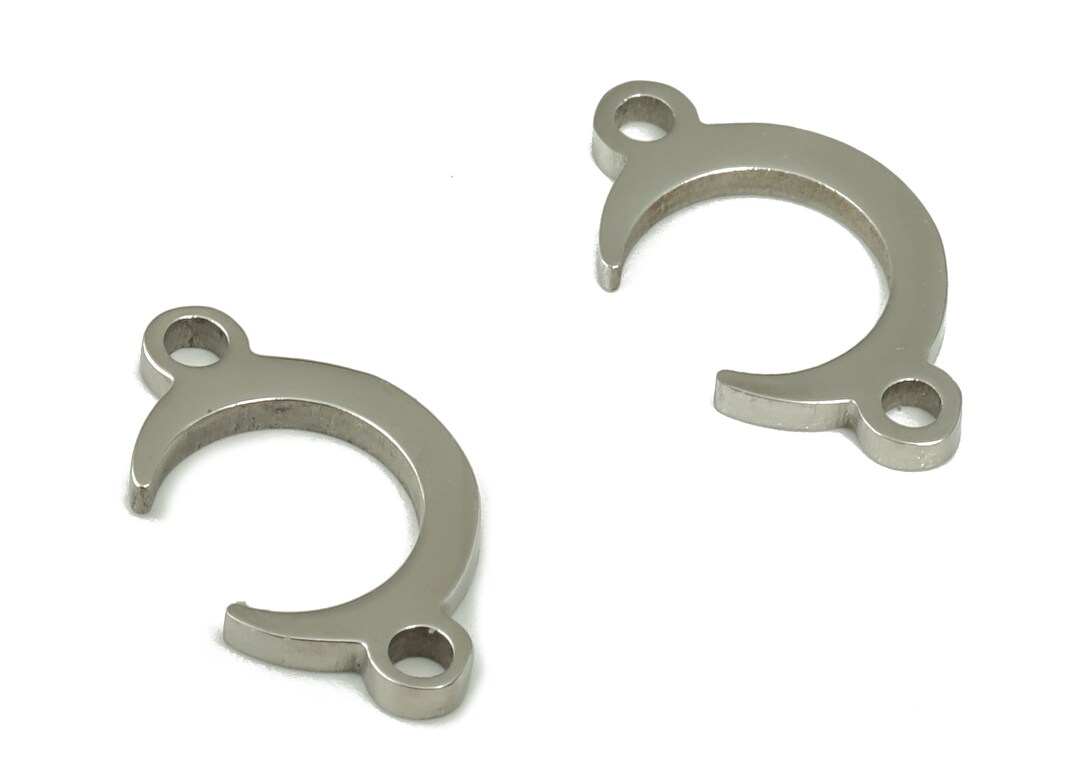 Stainless Steel Crescent Connector Stainless Steel Moon - Etsy Canada