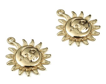Sun Face Charms - Etsy