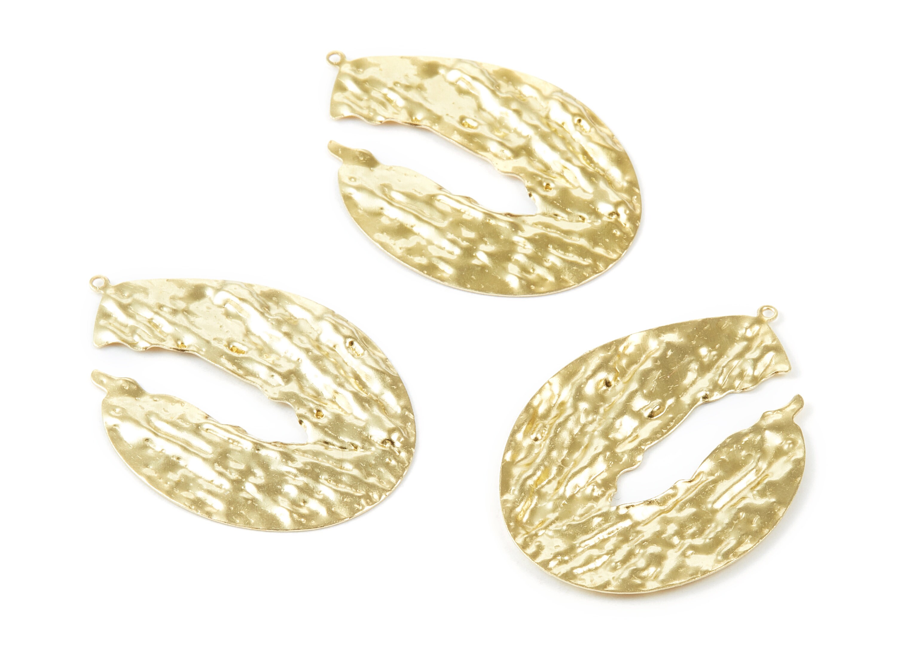 Brass Irregular Charms Irregular Textured Raw Brass Pendant | Etsy