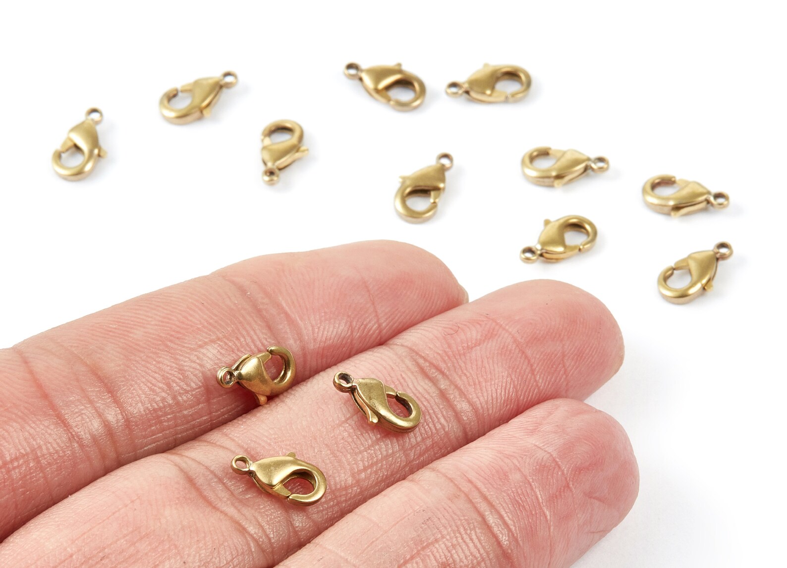 Brass Parrot Clasp - 901 Raw Brass Lobster Claw Clasps - Jewelry ...