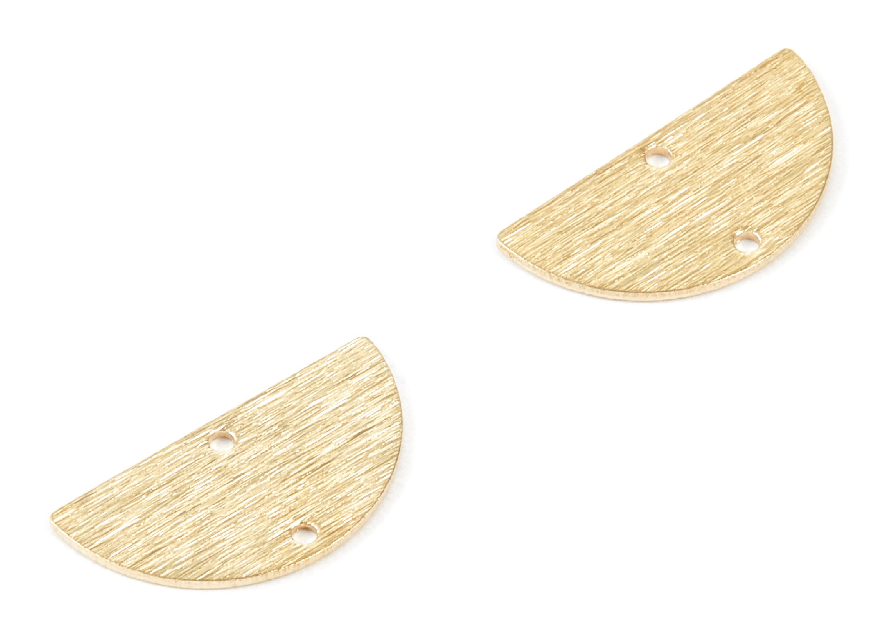 Brass Textured Half Round Charms Textured Semicircle Shaped | Etsy