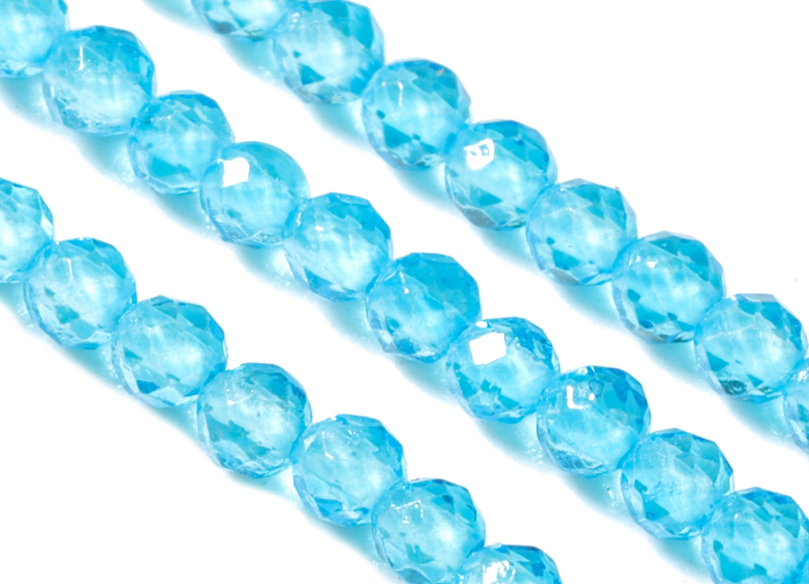 Blue Crystal Round Beads 2mm 15.5 inch Faceted Round | Etsy