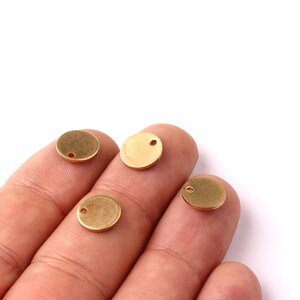 Raw Brass Round Tag- Brass Stamping Tag - Raw Brass Charms - Jewelry ...