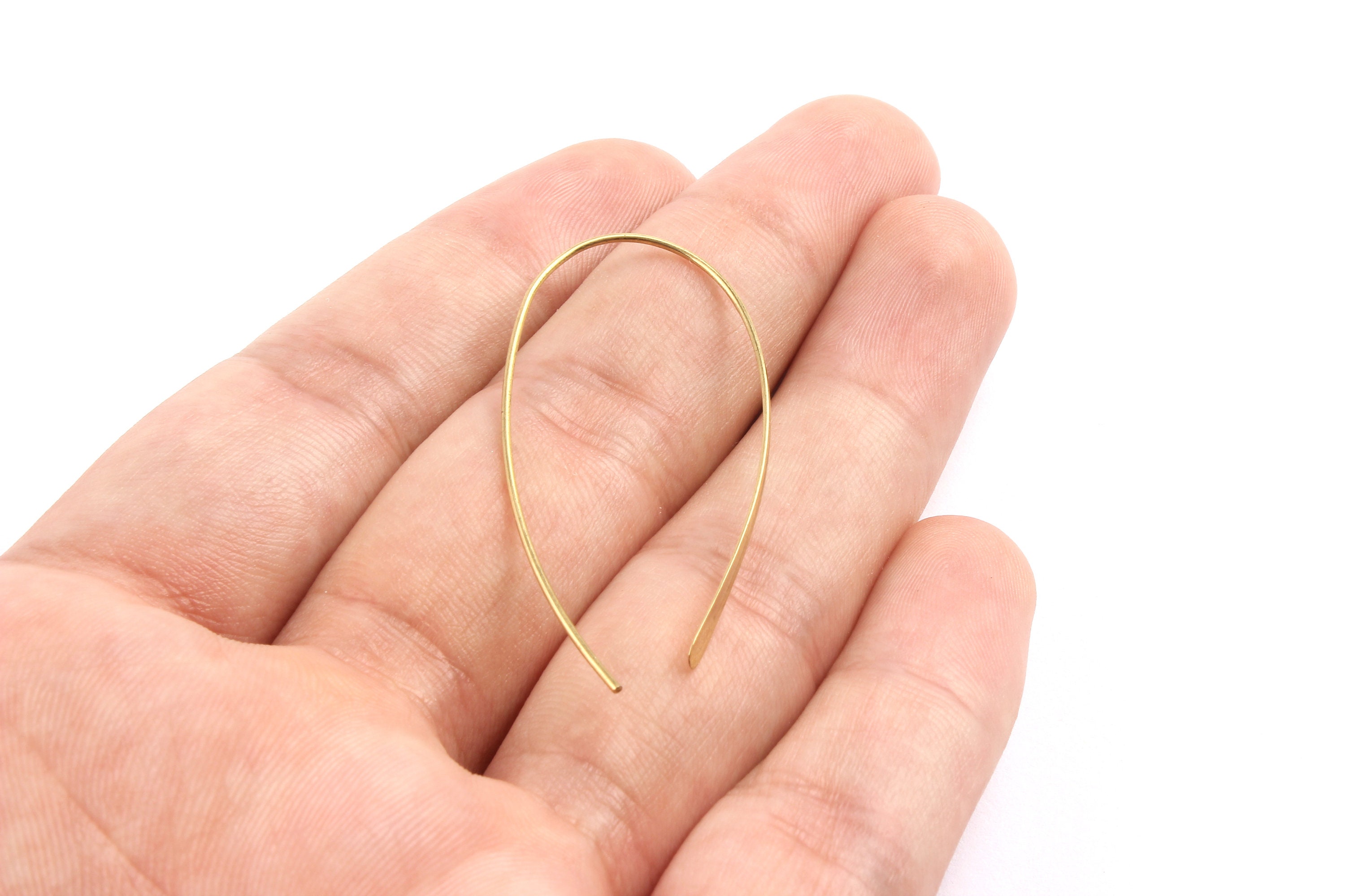 Brass Earring Wire Raw Brass Ear Wire Earring Findings - Etsy