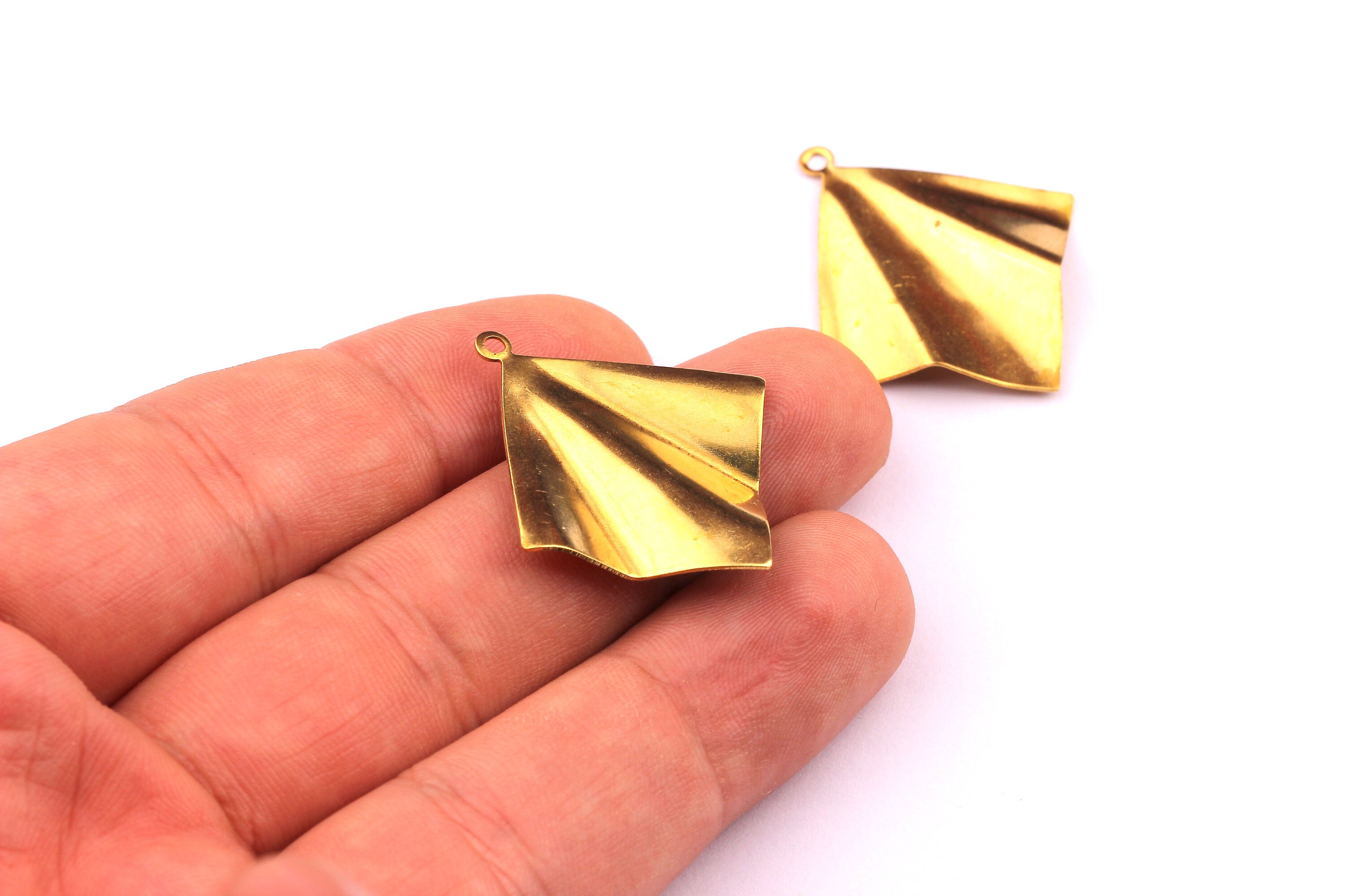 Brass Square Charms Square Shpaed Raw Brass Charm - Etsy