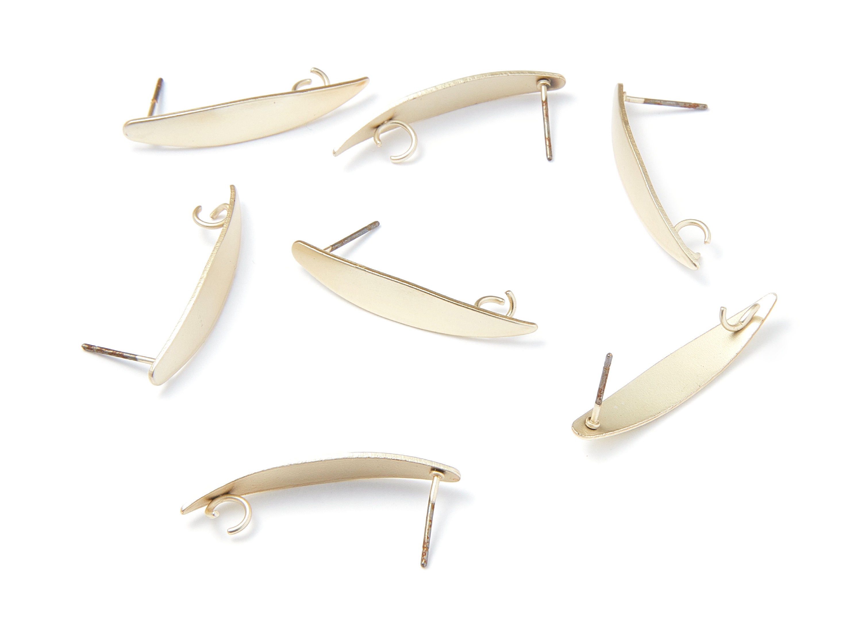 Iron Earring Stud Gold Tone Plated Earring Post Earring - Etsy