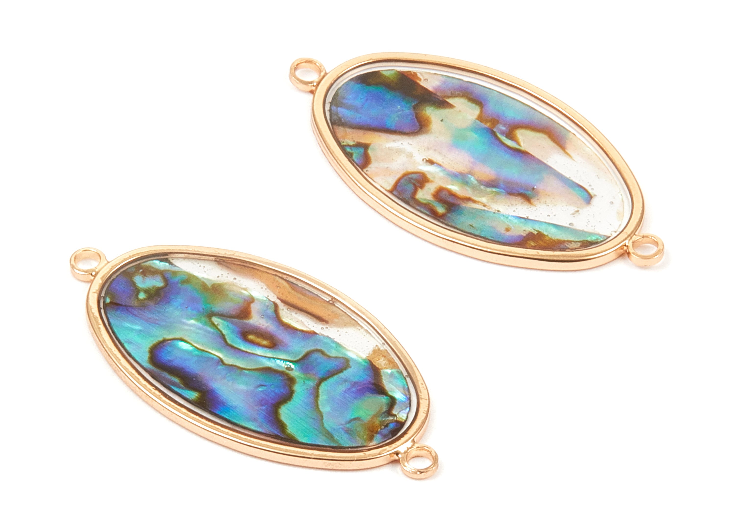 Abalone Shell Oval Connectors Natural Abalone Shell Oval - Etsy
