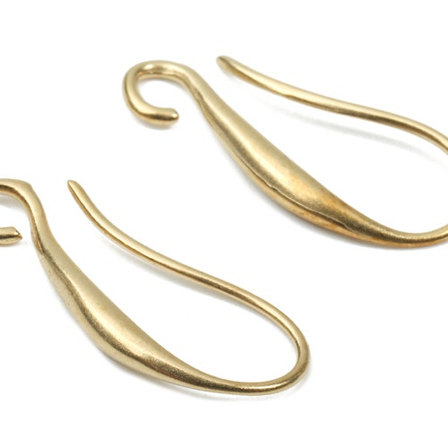 Raw Brass Earring Wires V Shaped Brass Ear Wire Jewelry - Etsy