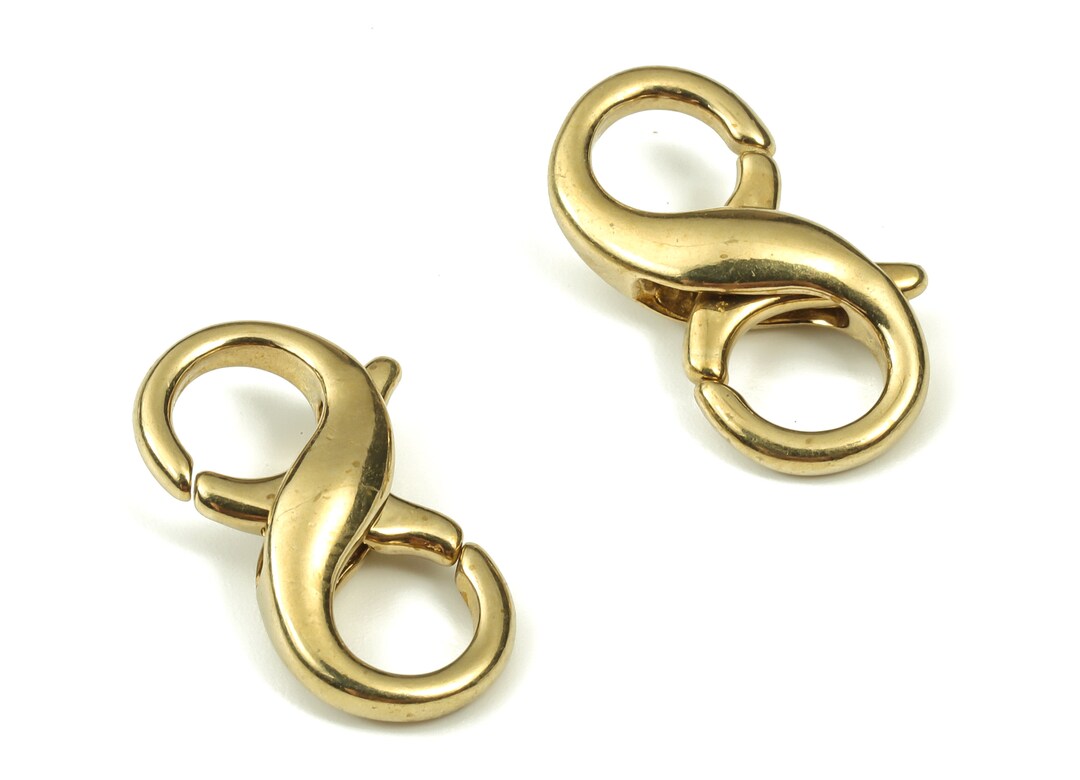 Brass Double Lobster Clasps – Raw Brass Lobster Claw Clasp – Infinity ...