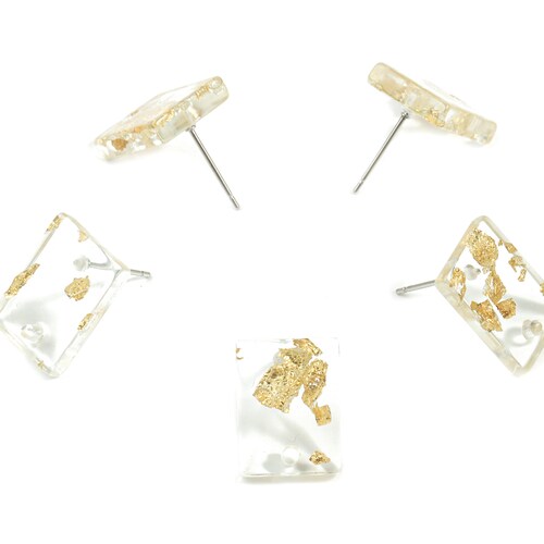 Acetate Rectangle Earring Stud Rectangle Earring Post - Etsy