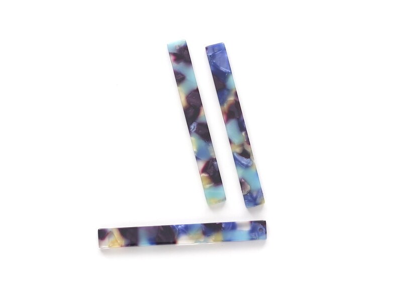 Acetate Stick Charms Bar Earrings and Pendant Earring | Etsy