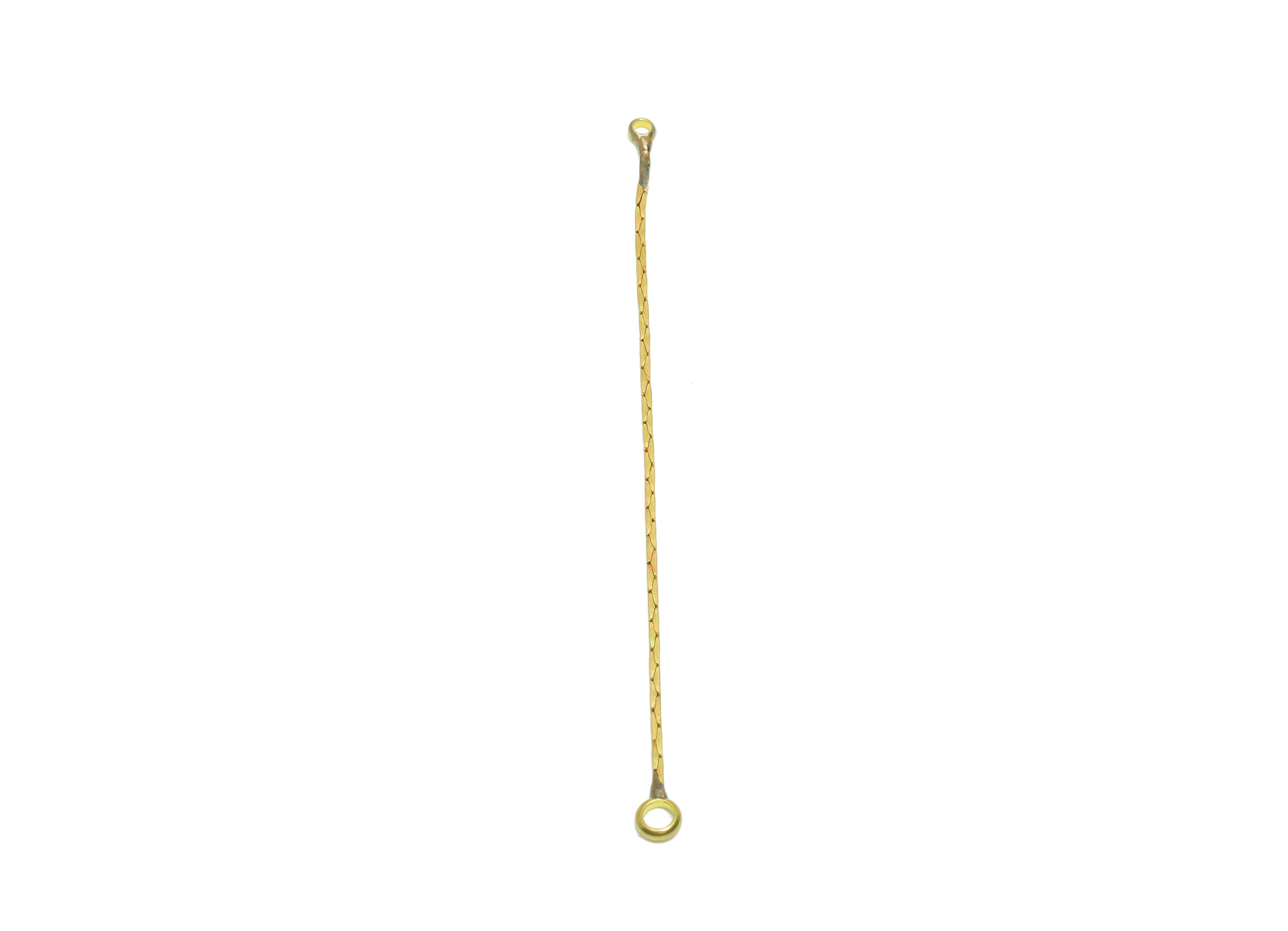 Brass Chain Earring Connector - Brass Snake Chain Connector - Raw Brass ...