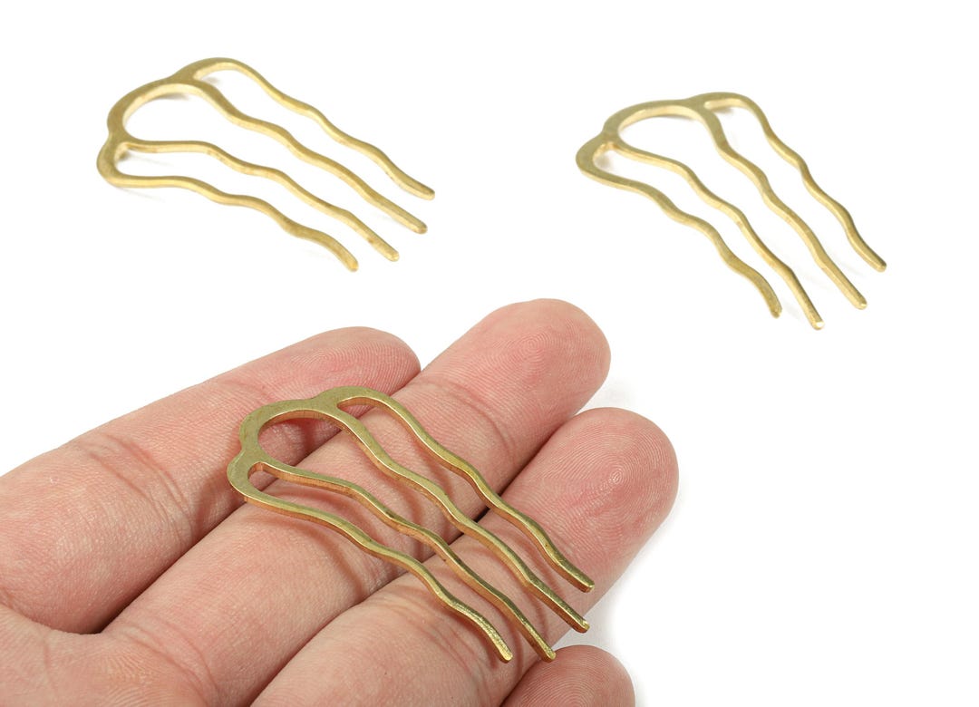Brass Hair Tooth Comb Blanks - Brass 4 Teeth Barrette Hair Combs ...