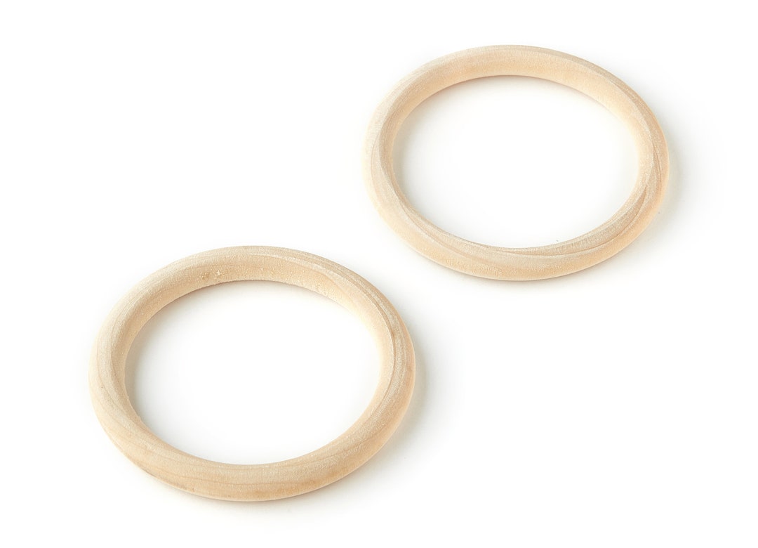 Round Unfinished Natural Wood - Ring Circle Wood Ring - Natural Wood ...