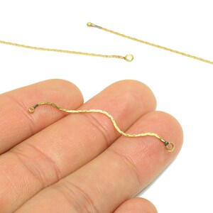 Brass Chain Earring Connector - Brass Snake Chain Connector - Raw Brass ...