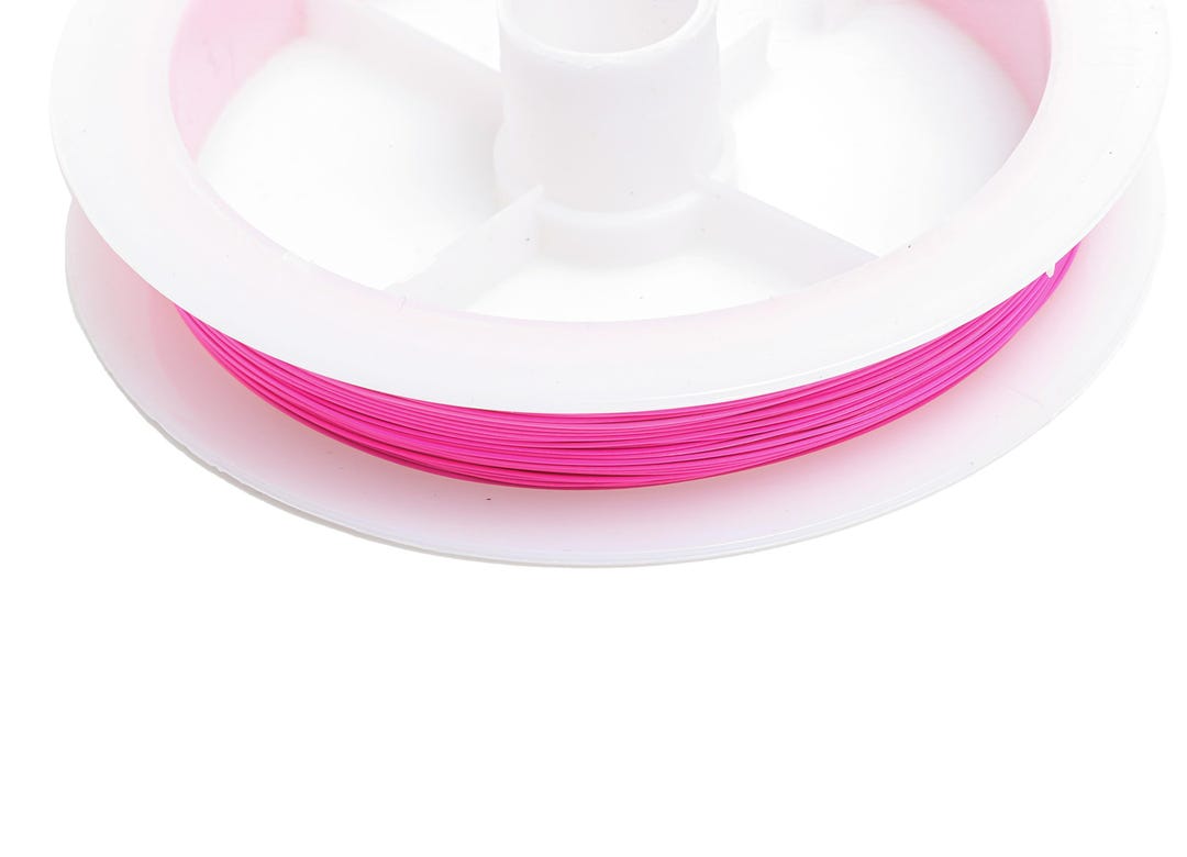 0.38mm Steel Wire Spool - Pink Color Wire 20m/roll - Wire for Bead ...