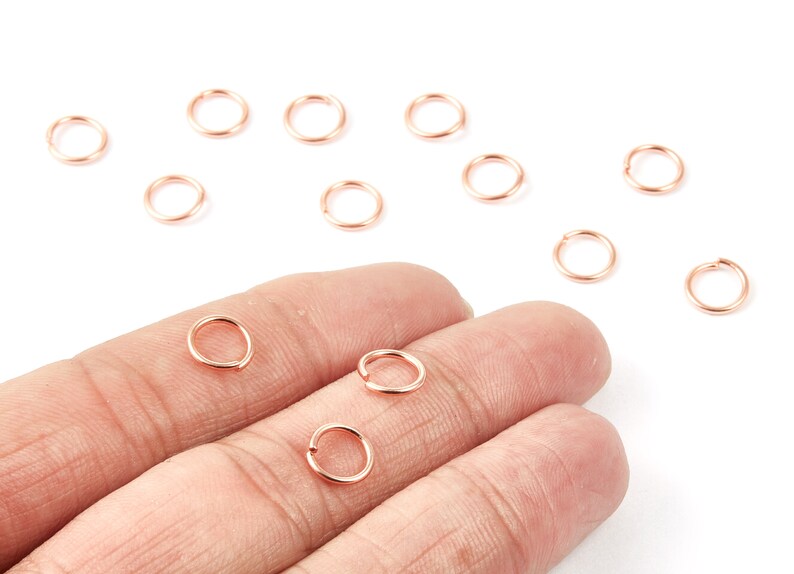 Brass Open Jump Rings 8x1mm Rose Tone Plated Brass Open - Etsy