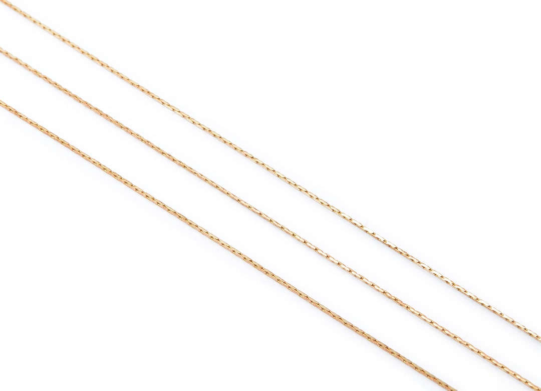 Faceted Tiny Snake Chain Brass Chain Raw Brass Faceted Chain 0.03 for ...