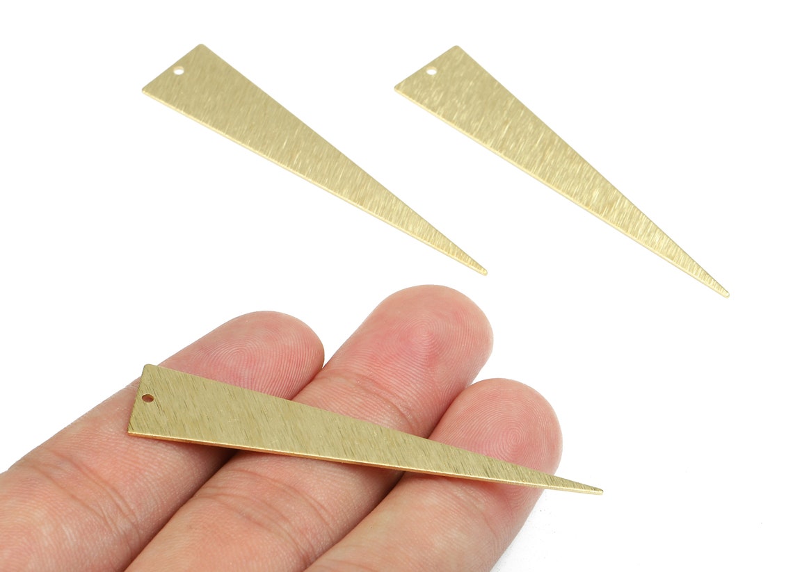 Brass Triangle Charms Raw Brass Texture Letter Triangle - Etsy
