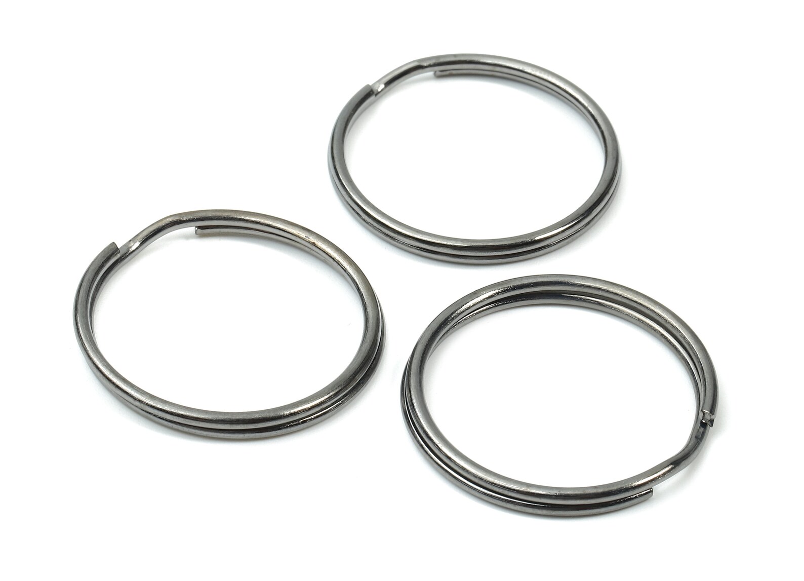 Gunmetal Metal Key Rings Split Rings Circle Key Rings - Etsy