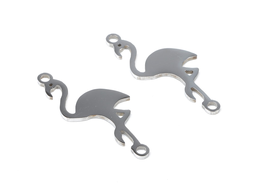 Stainless Steel Flamingo Connector - Flamingo Earrings Charms and ...