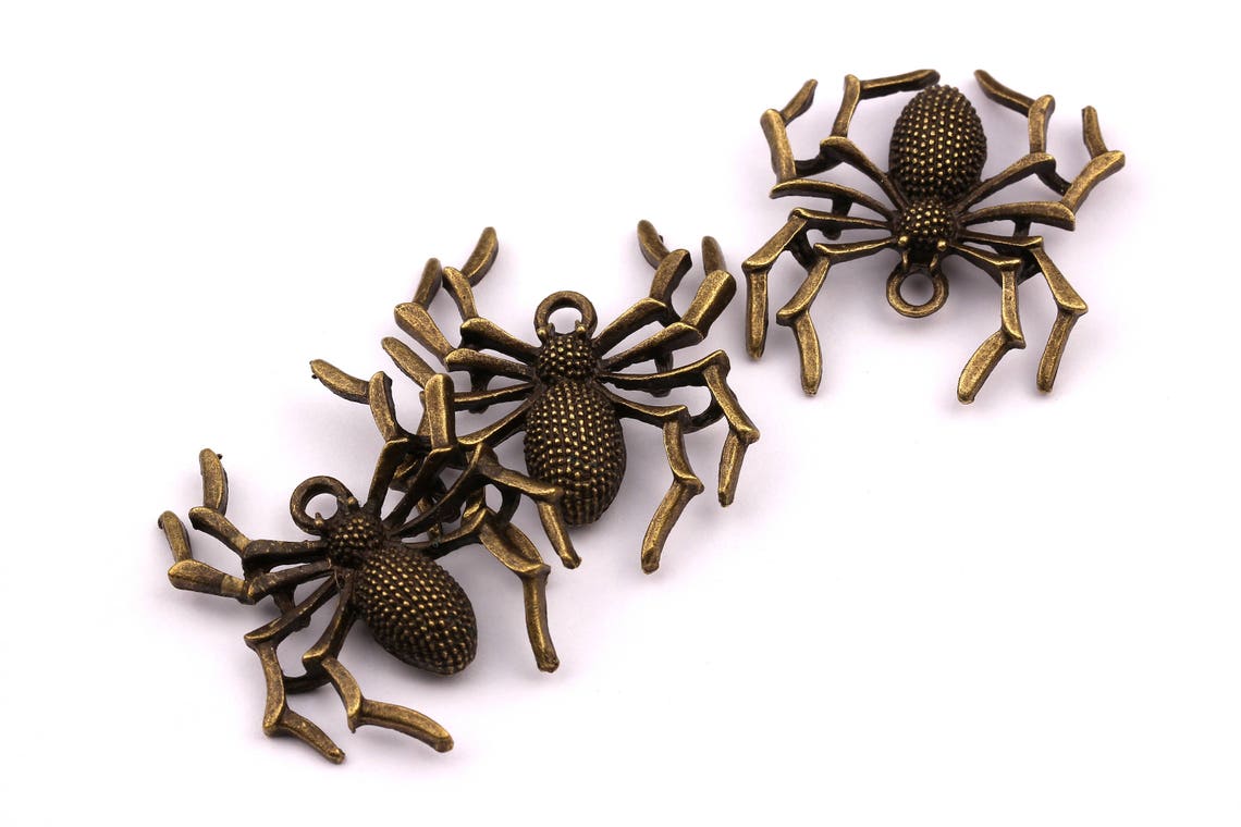 Zinc Alloy Pendant Spider Shaped Alloy Charms Antique - Etsy