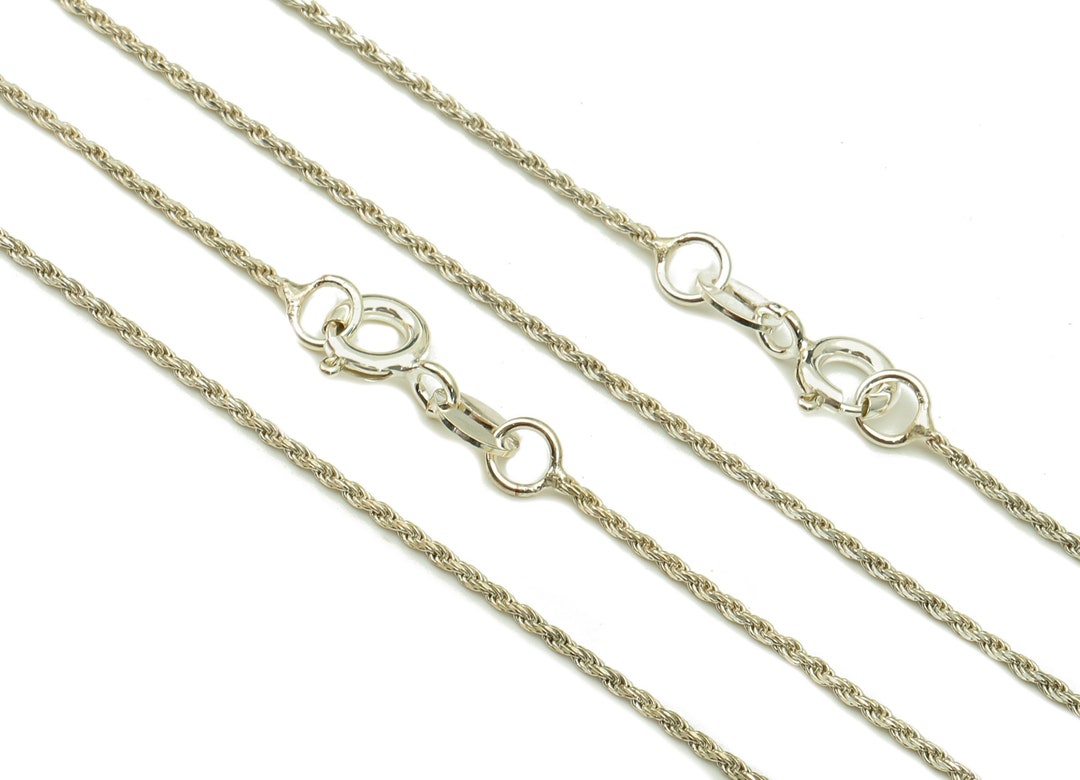Silver Rope Chain 45cm Finish Rope Chain 925 Silver Chain 925 Silver ...