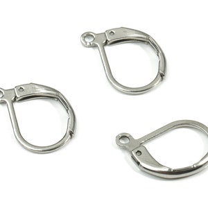 Stainless Steel Leverback Earring Clasp - 304 Stainless Steel Plain ...