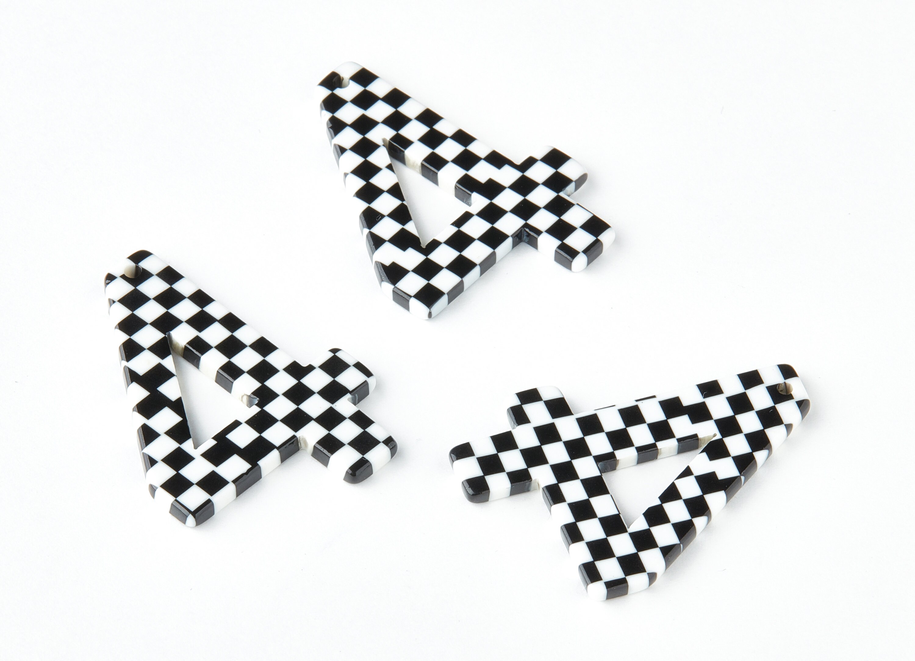 Acetate Number 4 Earring Charms Number 4 Pendant Earring - Etsy