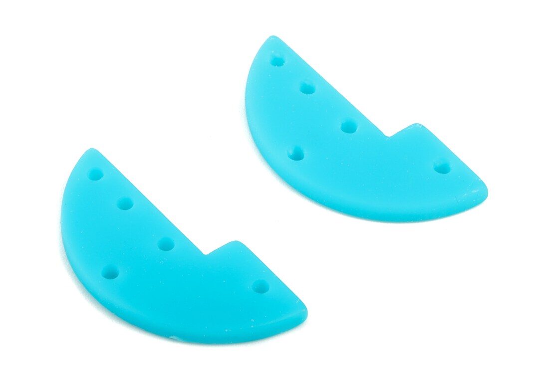 Acrylic Half Moon Earring Connector - Blue Semi Circle Earring Charms ...