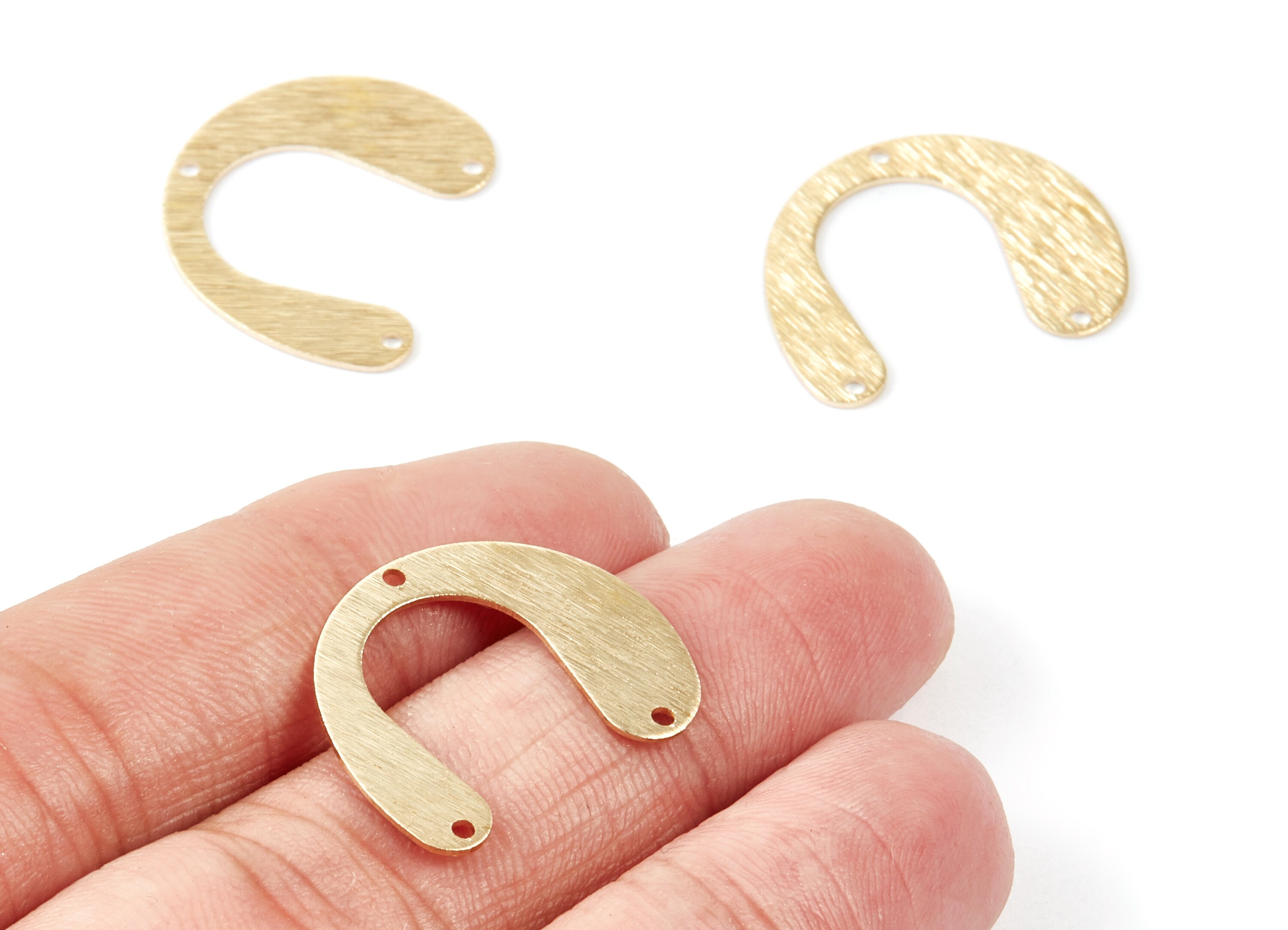 Brass U Charms Textured U Shaped Raw Brass Connectors With 3 - Etsy