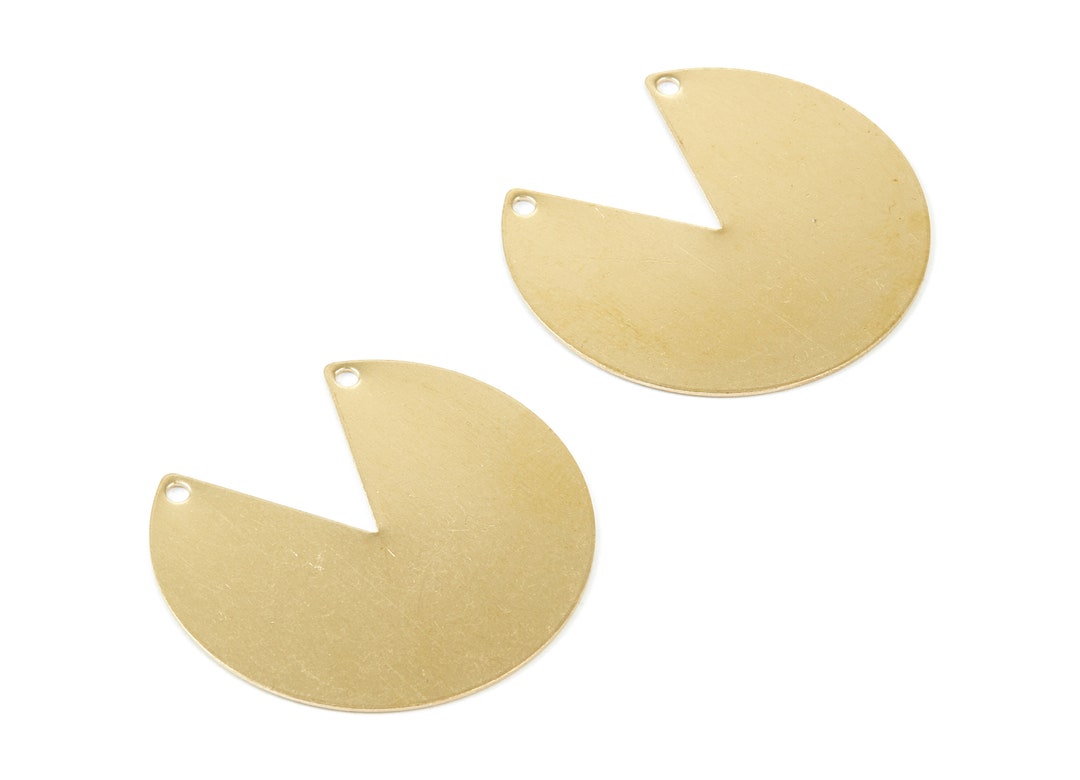 Personalized Stamping Blank - Brass Notched Circle Charms - Notched ...