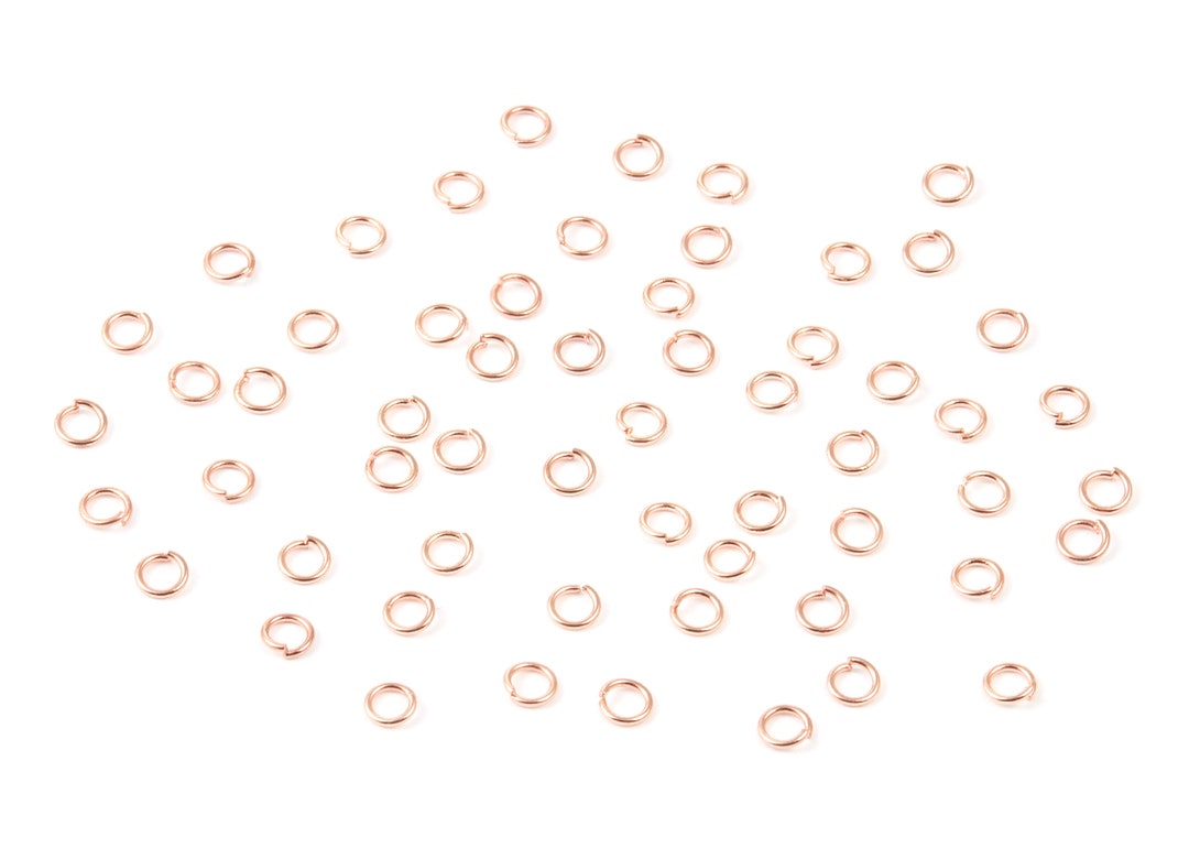 Brass Open Jump Rings - 3.1x0.5mm - Rose Tone Plated - Brass Open Jump ...