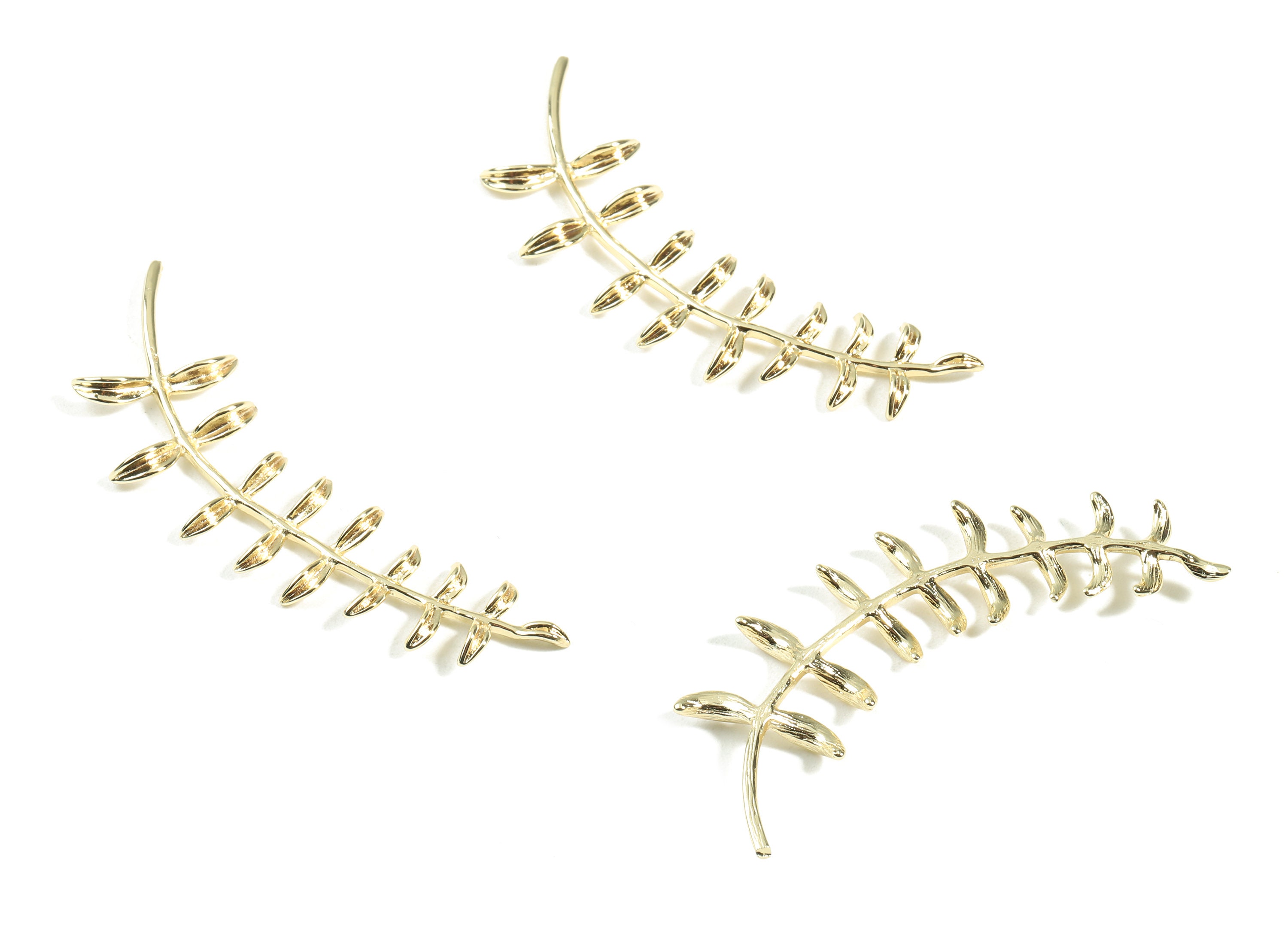 Brass Long Branch Brooch Gold Brass Branch Brooch 18K Real - Etsy