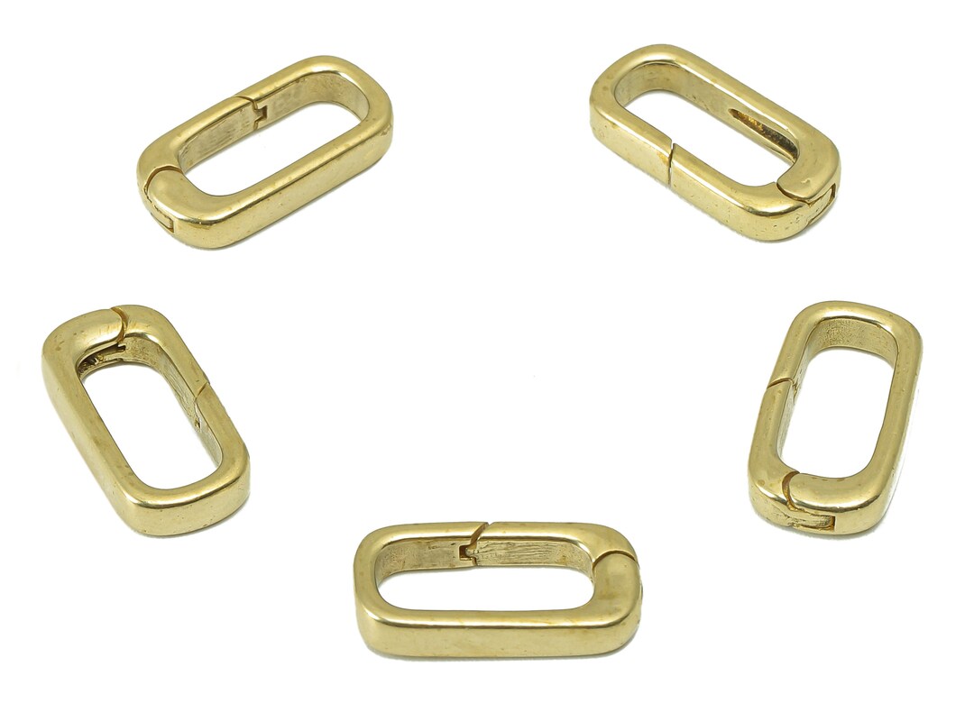 Brass Oval Rectangle Clasp - Raw Brass Hoop Clasp - Brass Hoop Clasp ...