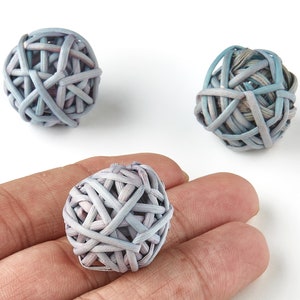 Handwoven Rattan Ball Charms - Ball Rattan Earrings and Pendant - Woven ...