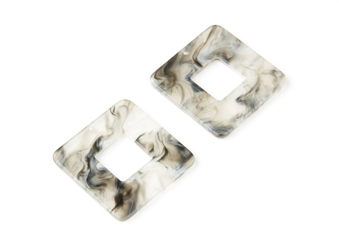 Acrylic Square Earring Charms - Square Pendant - Earring Findings ...