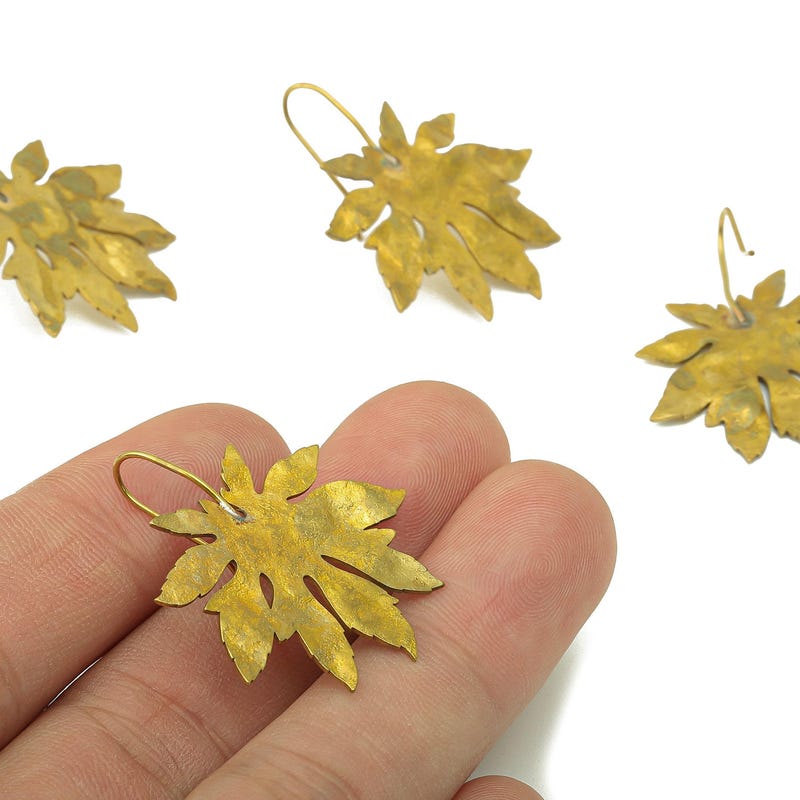 Chestnut Leaf Pendant - Etsy