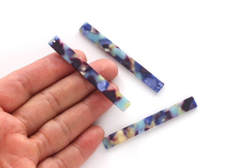 Acetate Stick Charms Bar Earrings and Pendant Earring | Etsy