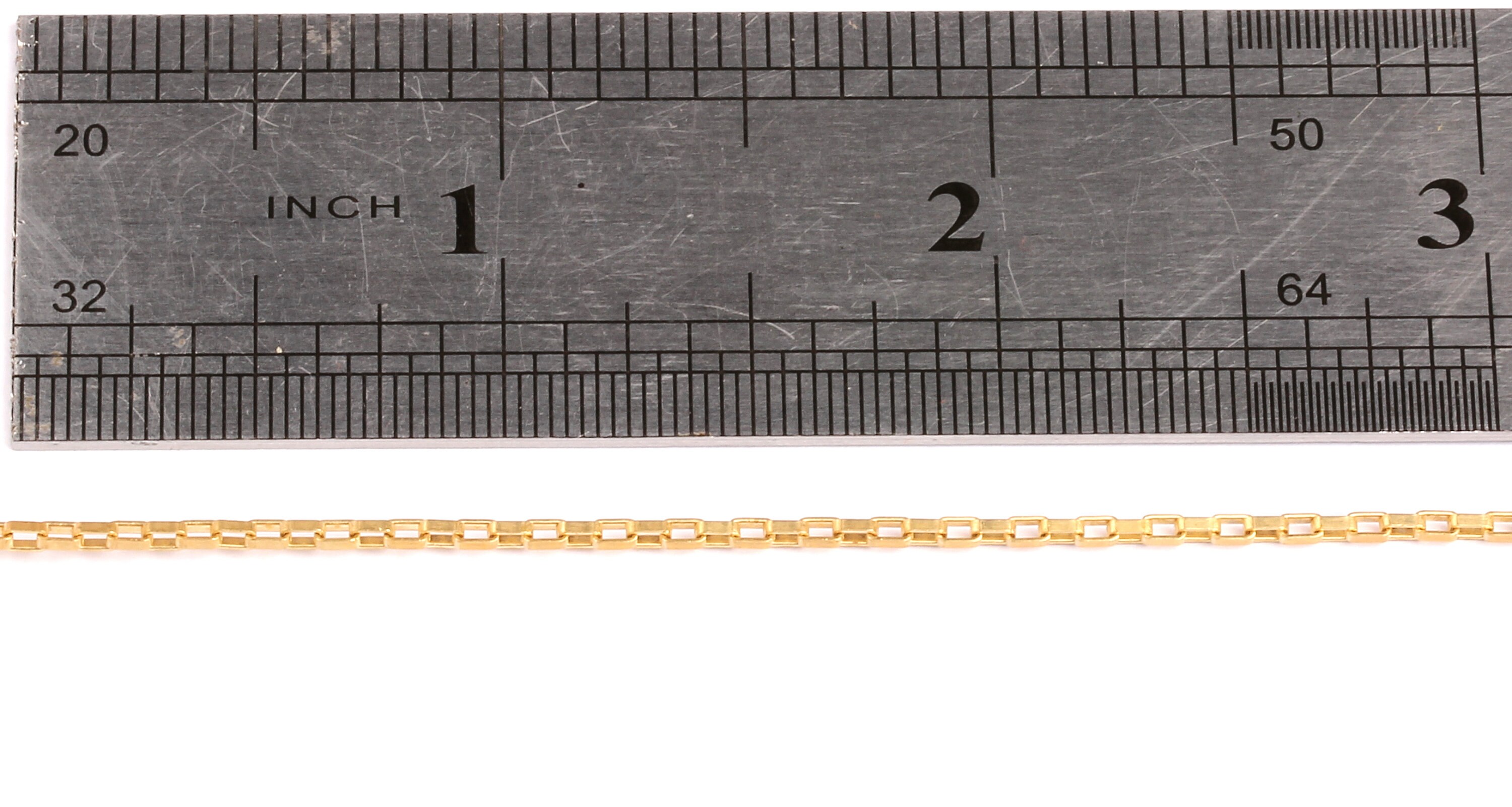 Rectangle Box Chain Link Chain Raw Brass Chain Open Link | Etsy