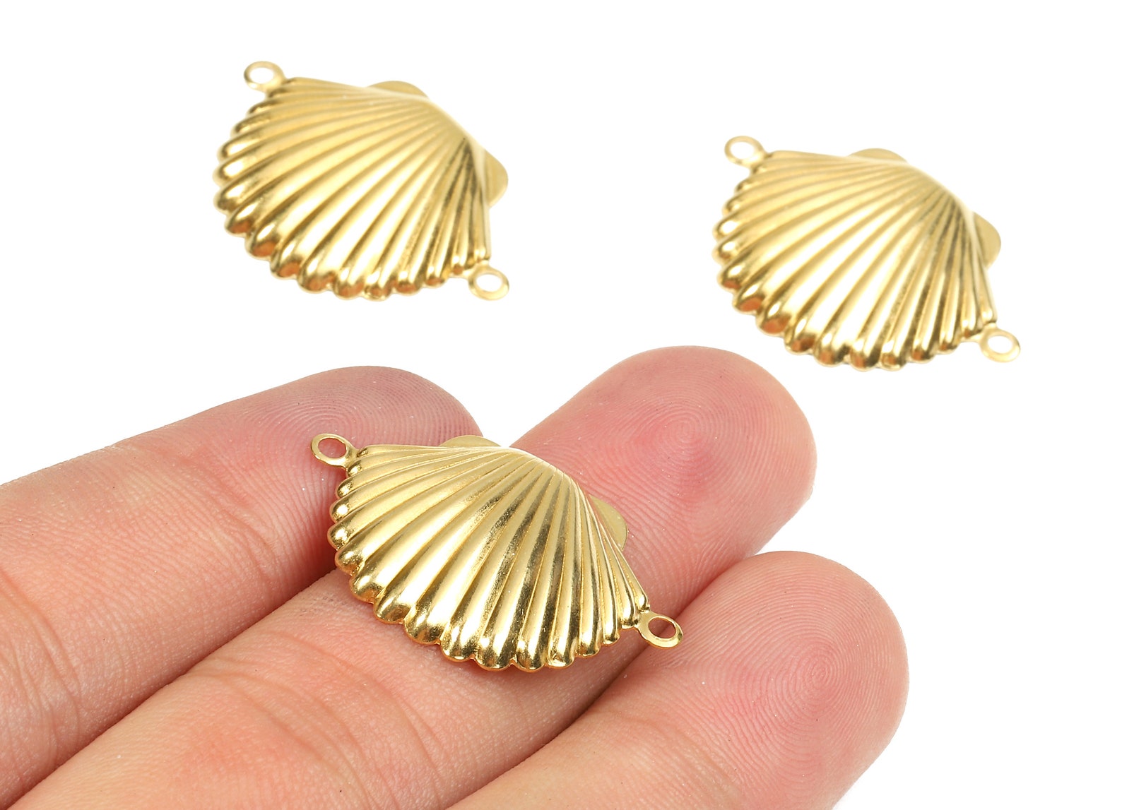 Brass Shell Connectors - Raw Brass Shell Connectors - Brass Shell ...
