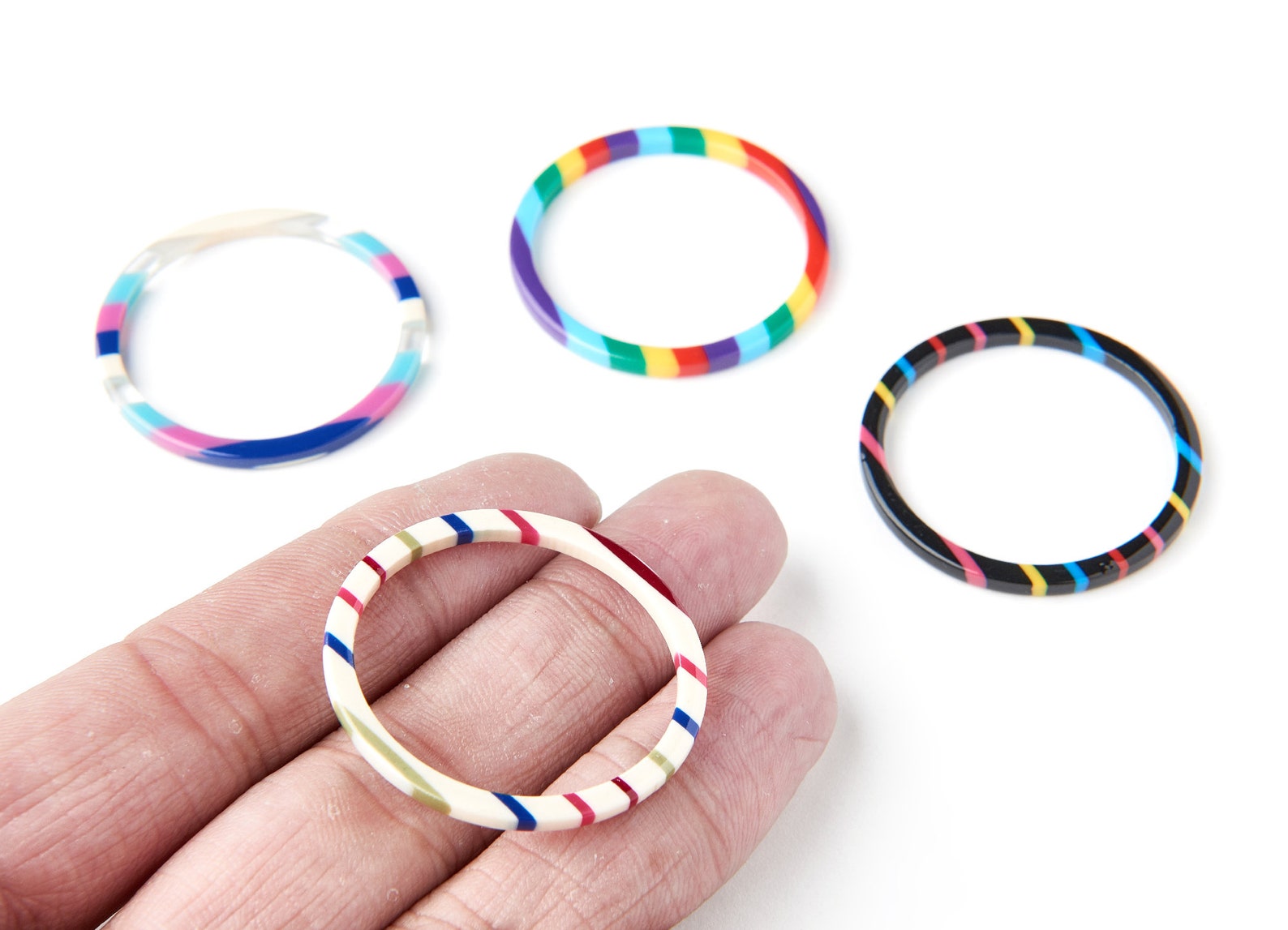 Acetate Acrylic Hoop Earring Charms Acrylic Circle Pendant - Etsy